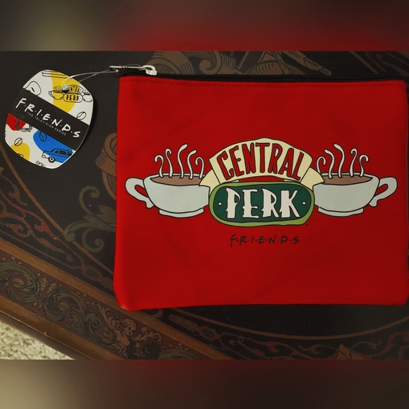 FRIENDS | Bags | Friends Central Perk Red Pouch Or Cosmetic Bag | Poshmark